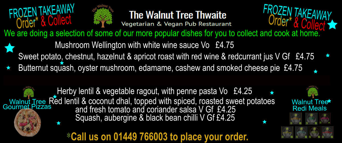 Vegetarian & Vegan Pub Restaurant | The Walnut Tree Thwaite
